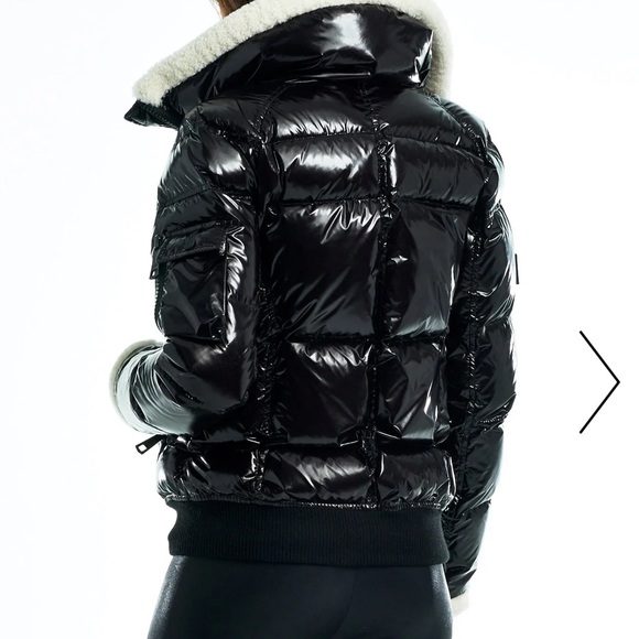 SAM. | Jackets & Coats | Sam Nikki Bomber L Shiny Caviar Nwot | Poshmark